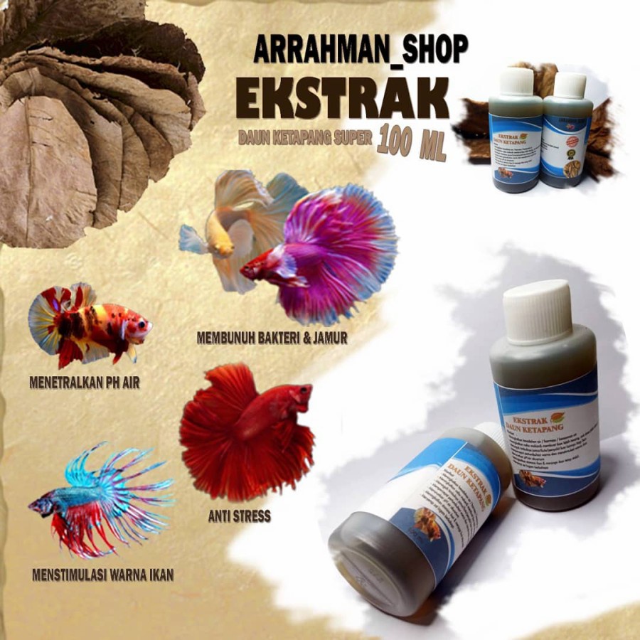 Jual Ekstrak daun ketapang - Ekstrak Ketapang Laut - Obat Ikan CUpang Channa Dan Ikan Hias ...