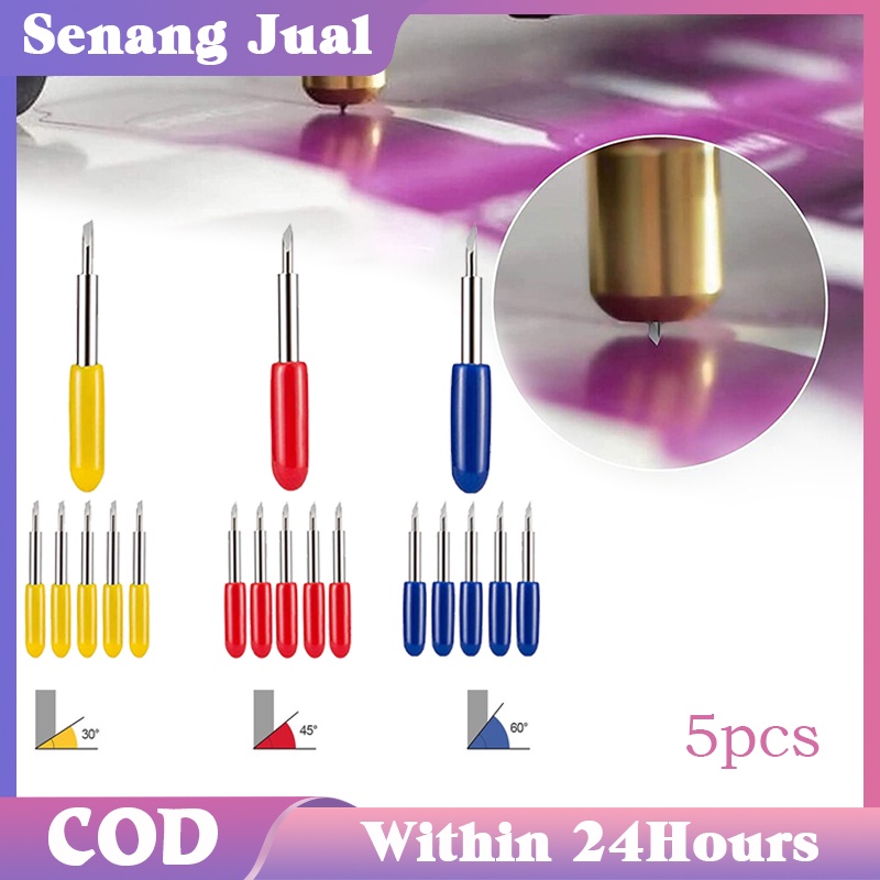 Jual 5Pcs Roland Blade 30/45/60 Derajat Alat Cutting Sticker Vinyl Cutter Blade | Shopee Indonesia