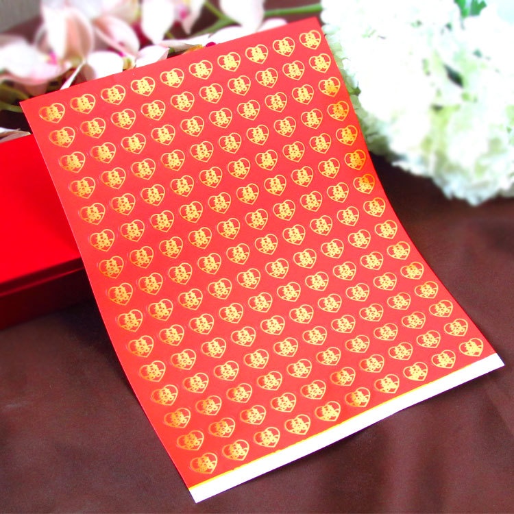 Jual (144 PCS) STIKER LOVE SHUANG XI / STIKER BUAH WEDDING TEAPAI ...