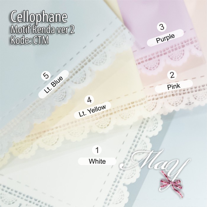 Jual 20 lembar Cellophane Renda Cantik Solid Glossy Flower Wrapping ...