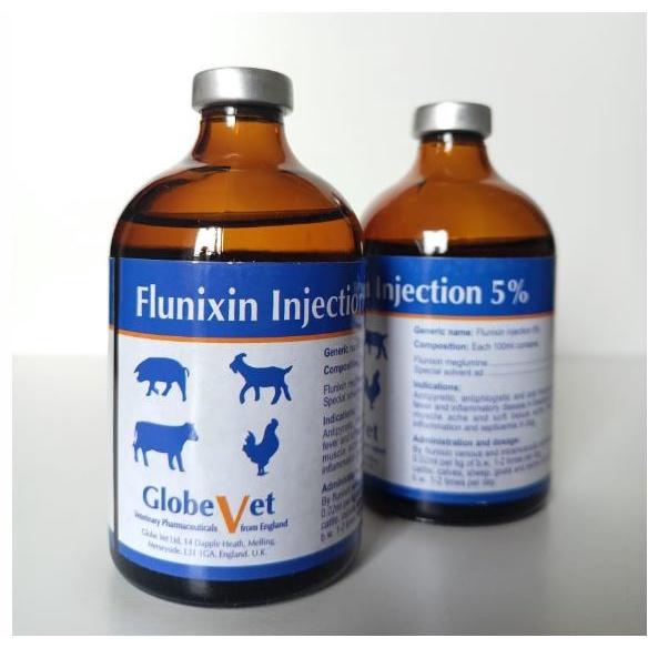 Jual Flunixin Injeksi 100 ml - Globe Vet Flunixin 100 ml - Anti ...