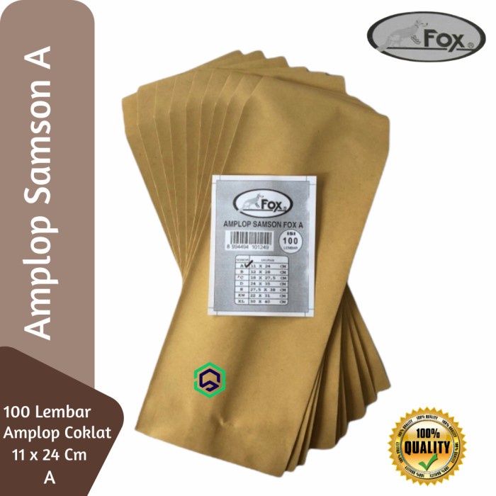 Jual Amplop Coklat Samson A 11 x 24 cm (Kabinet) Fox - 100 Lembar ...