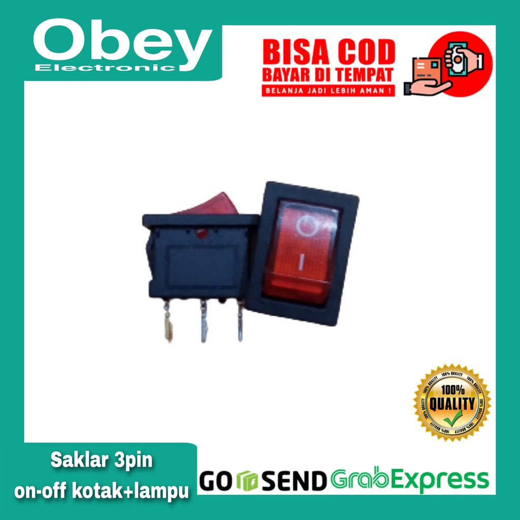 Jual Saklar AC On-Off kotak 3pin + Lampu | Shopee Indonesia