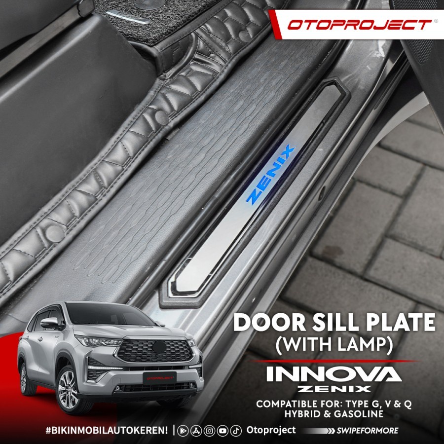 Jual Door Sill Plate Innova zenix 2022 - 2023 Ori Design Otoproject V1 ...