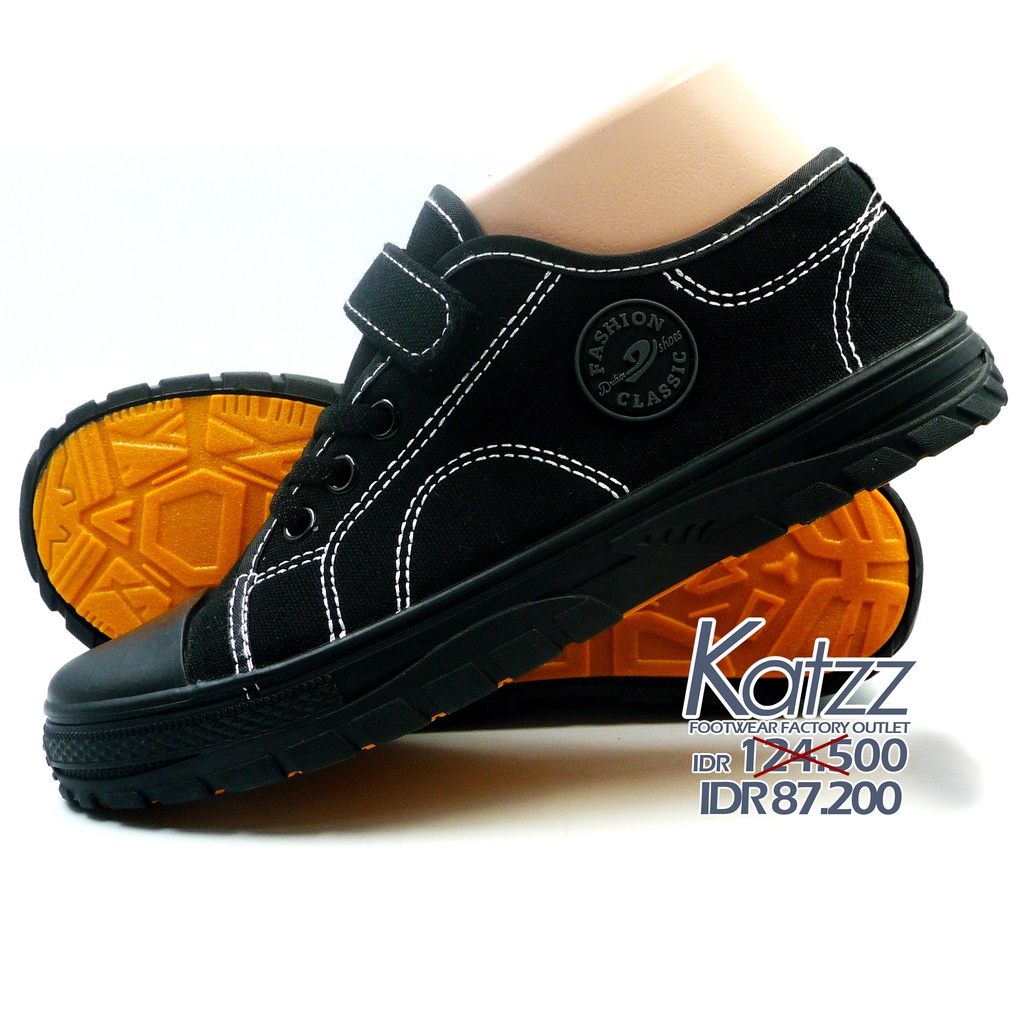 Jual Katzz - Sepatu Sekolah Full Hitam Uk 28 - 36 / Sepatu Sekolah ...