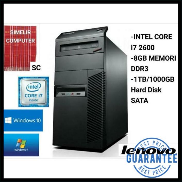 Jual PC CPU KOMPUTER BUILLUP LENOVO TOWER CORE I7 2600 RAM 8GB HDD 1TB ...