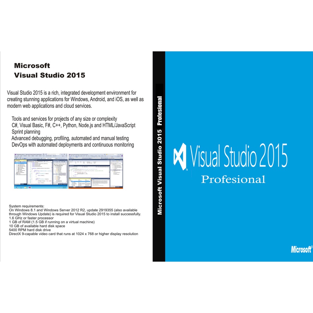 Jual DVD MS- Visual Studio 2015 Profe-sional | Shopee Indonesia