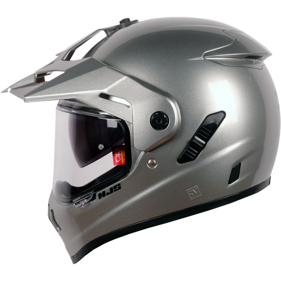 Jual Helm Full Face Supermoto NJS S-CROSS SOLID | Shopee Indonesia