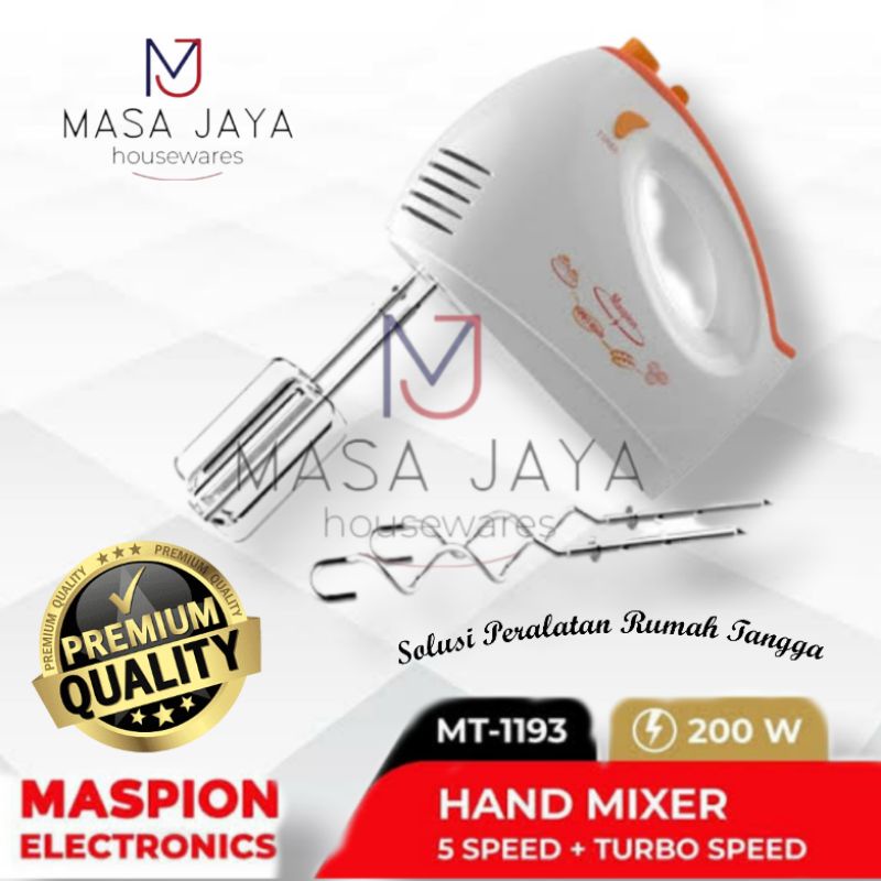Jual Masa Jaya houseware Maspion MT-1193 Pengaduk Kue Hand Mixer | Masa ...