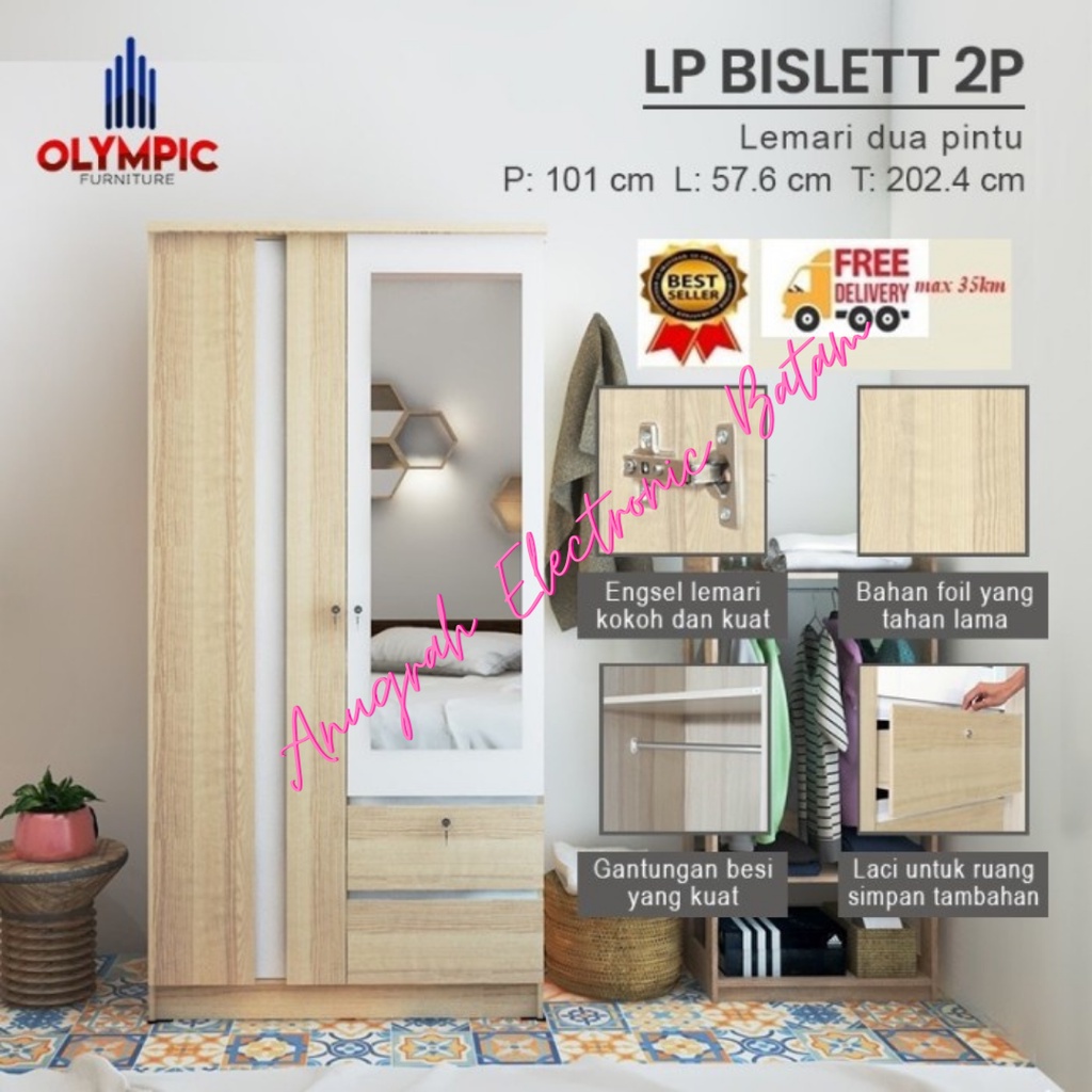 Jual OLYMPIC LEMARI PAKAIAN BISLET 2P BATAM | Shopee Indonesia