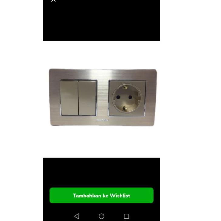 Jual Promo Saklar 2 gang saklar seri + stop kontak Boton K2 Gold ...