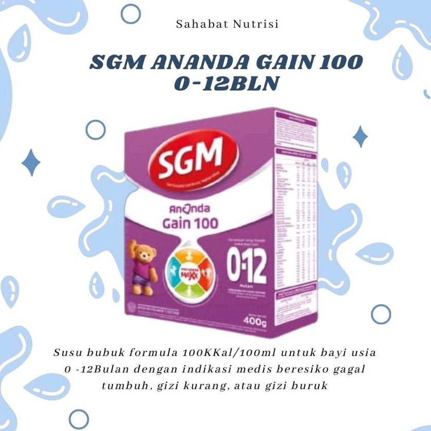 Jual SGM Ananda GAIN100 Kemasan 400gr | Shopee Indonesia