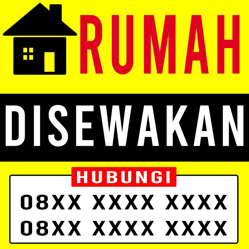 Jual Spanduk rumah Dijual/disewakan baliho reklame sticker x banner ...