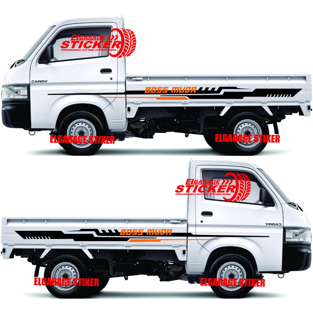 Jual Stiker mobil pick up new carry cutting stiker boss muda stiker ...