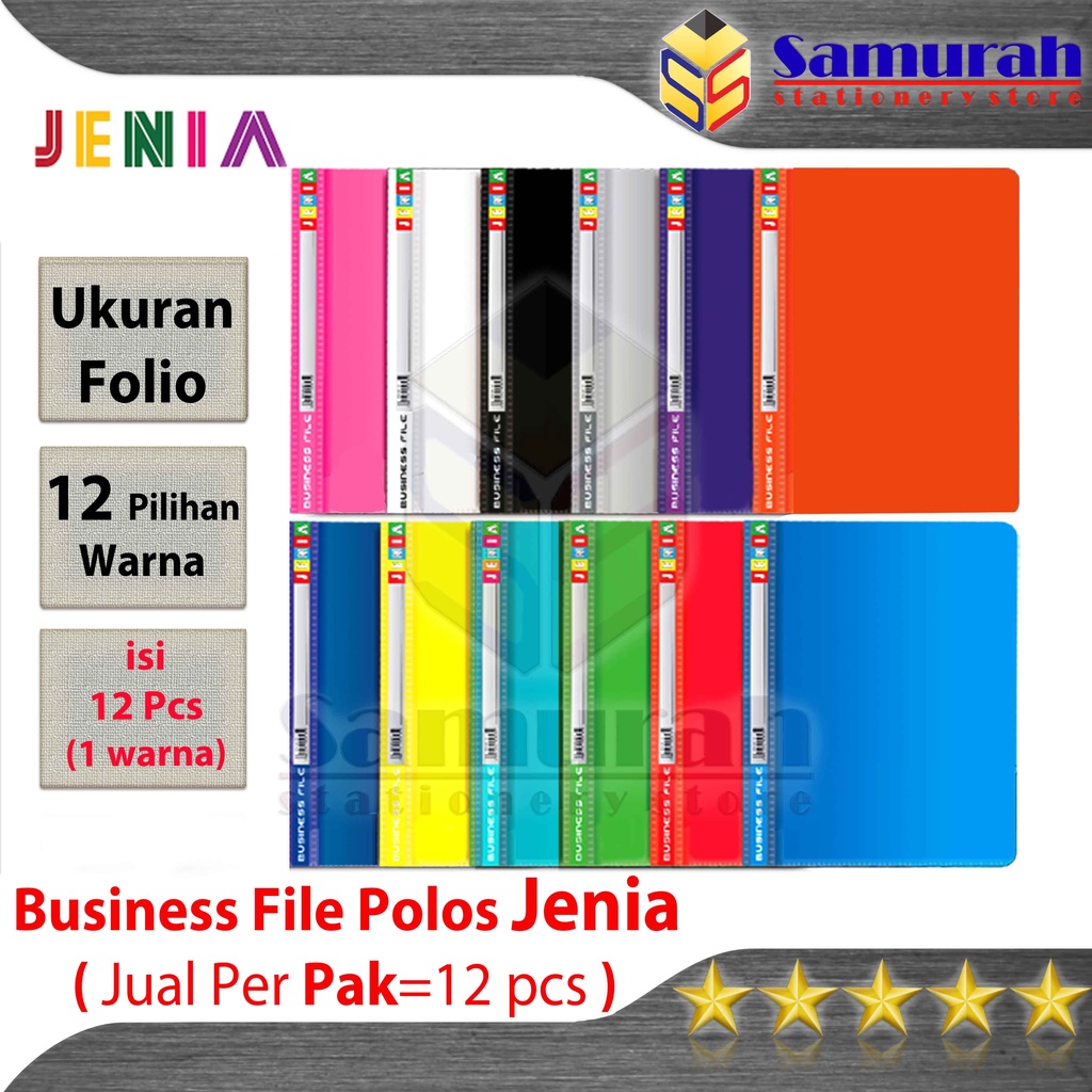 Jual Map Business File Polos Folio Jenia ( 1 pak ) isi 12 Pcs / Map ...