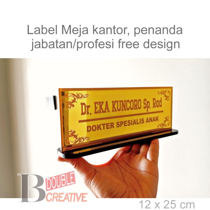 Jual Label Meja kantor Miror gold mewah | Shopee Indonesia