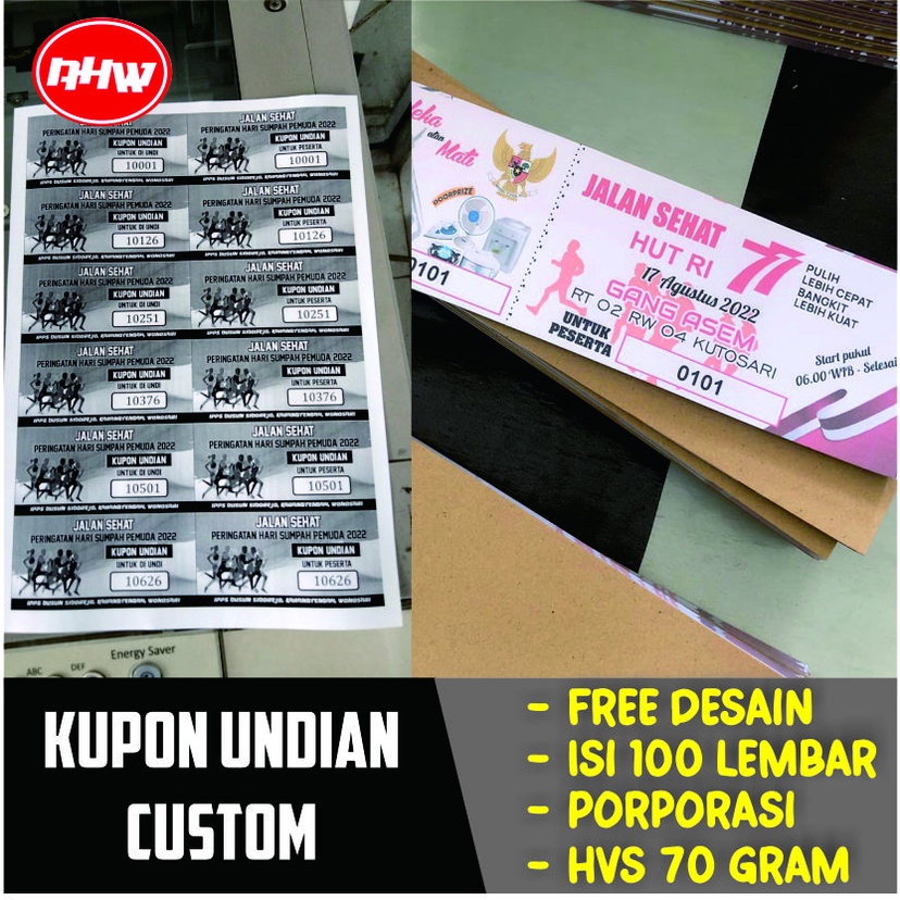 Jual KUPON UNDIAN JALAN SEHAT / EVENT / DLL | Shopee Indonesia