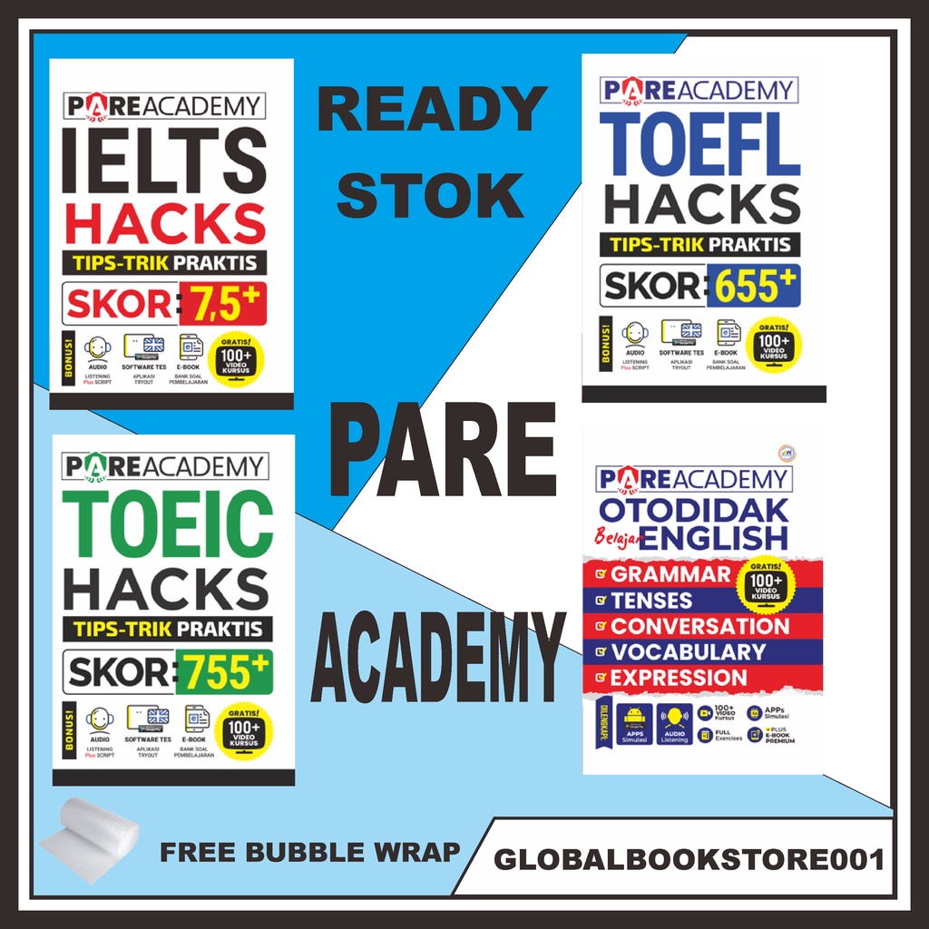 Jual BUKU MASTER POCKET PARE ACADEMY IELTS - GRAMMAR - CONVERSATION - TOEIC - TOEFL | Shopee ...
