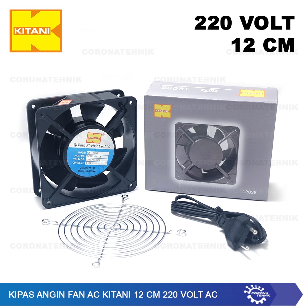 Jual Kitani 12 cm 220 Volt AC Kipas Angin Fan AC | Shopee Indonesia