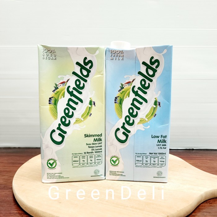 Jual [KARTON Greenfields Susu UHT Skimmed Milk 1 Liter | Shopee Indonesia