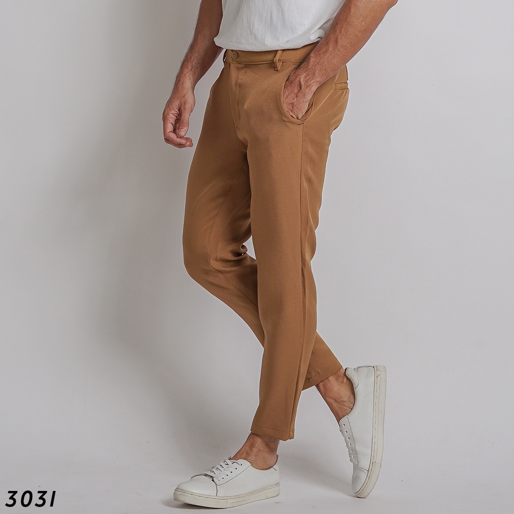 Jual HSRM - Dapper Formal Ankle Pants Mustard | Shopee Indonesia
