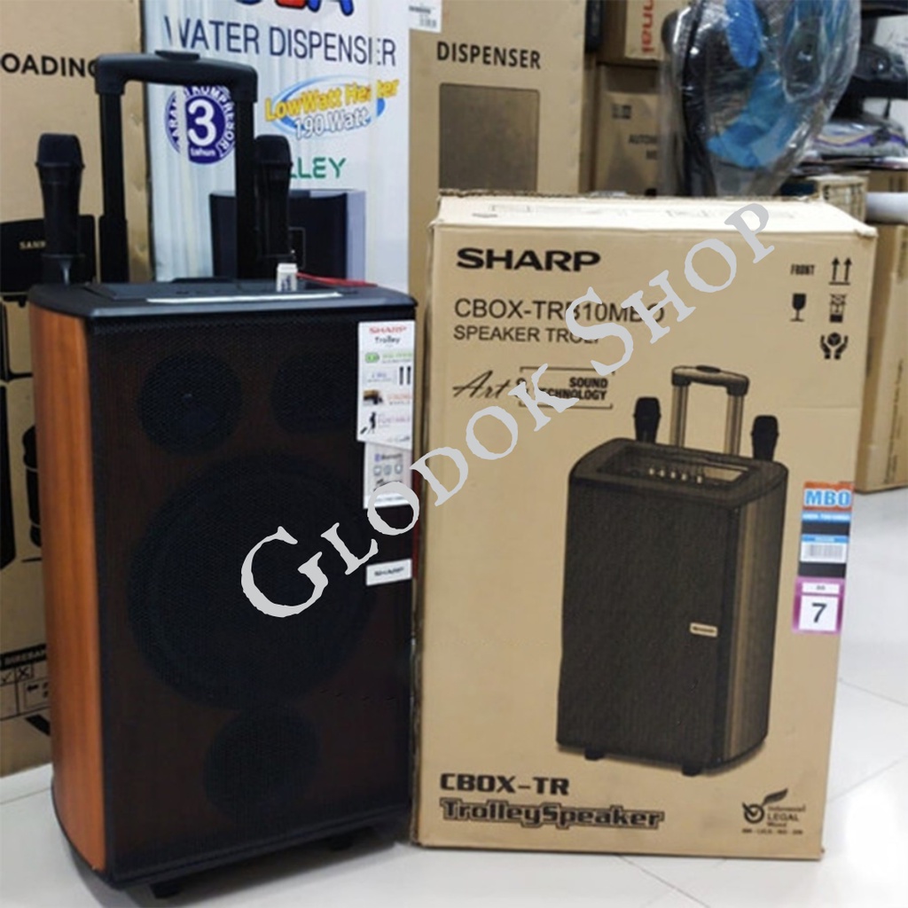 Jual SHARP TROLLEY SPEAKER AKTIF PRO SERIES 10 INCH CBOX-TRB10MBO BATAM ...