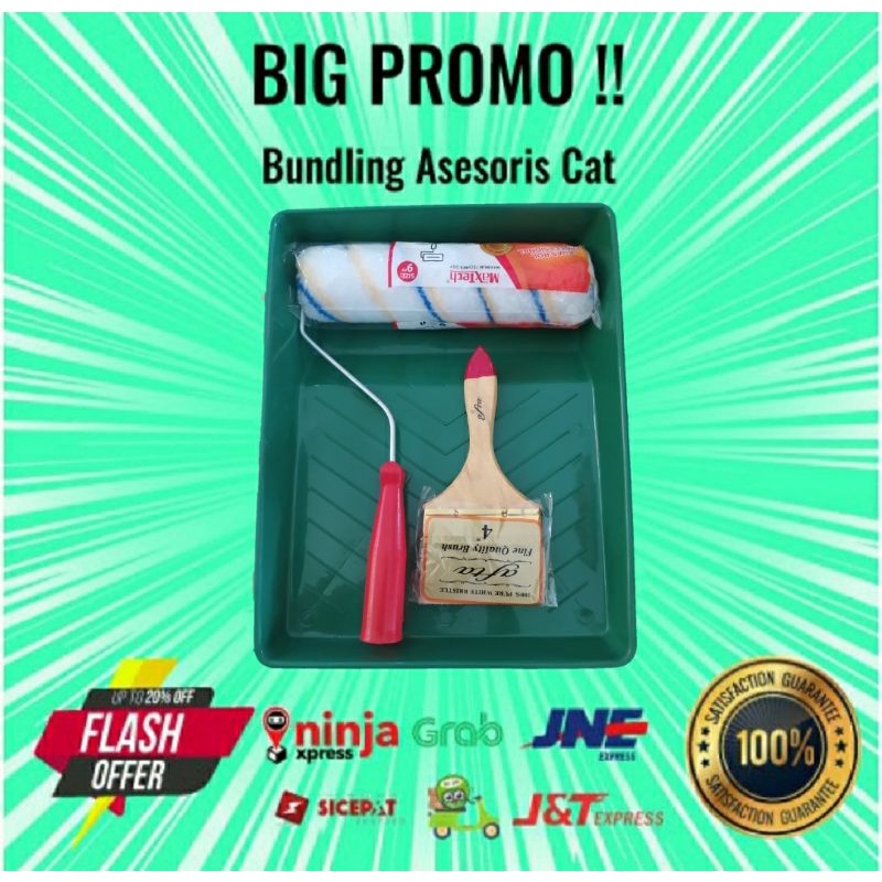 Jual [PAHE] Asesoris Cat Bak Cat + Roll 9" Inch + Kuas 4" Amplas ...