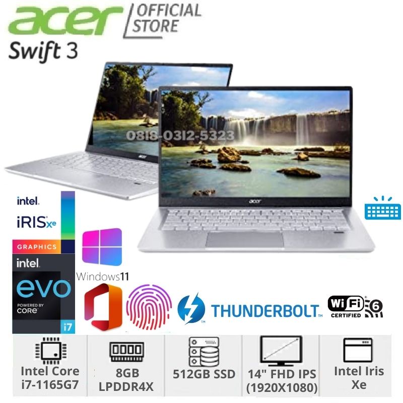 Jual ACER Swift 3 SF314-511-79WU INTEL EVO [14"FHD IPS/Core i7-1165G7 ...