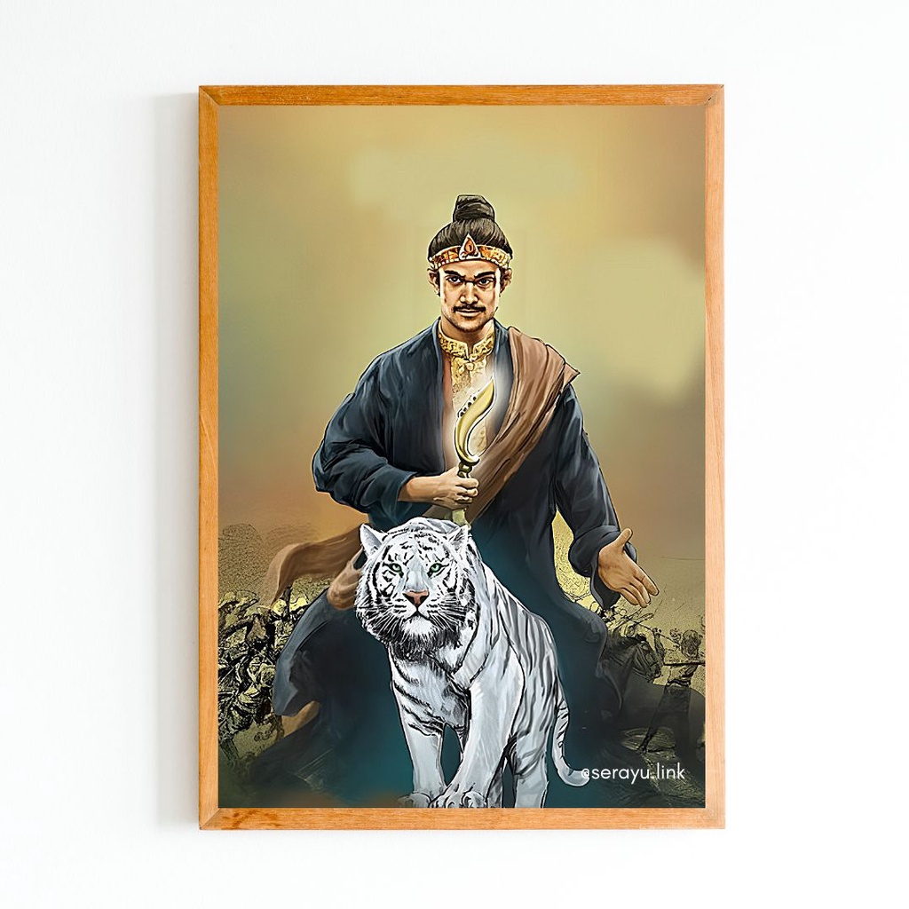 Jual Hiasan Dinding Lukisan Cetak Gambar Prabu Siliwangi Raja Pajajaran ...
