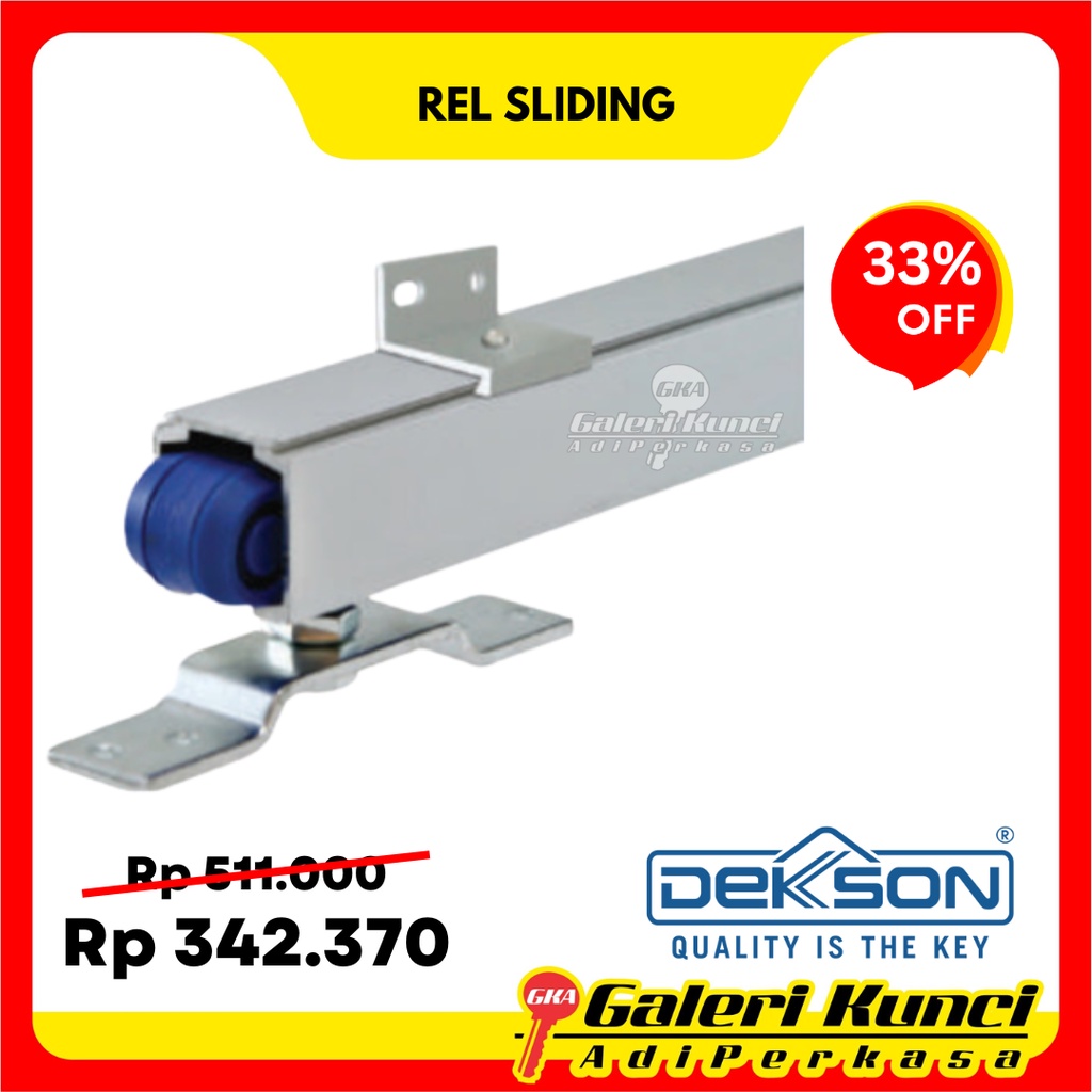 Jual Rel Sliding Pintu Dekson Dekkson D3 Panjang 1,8 Meter Komplit Set ...