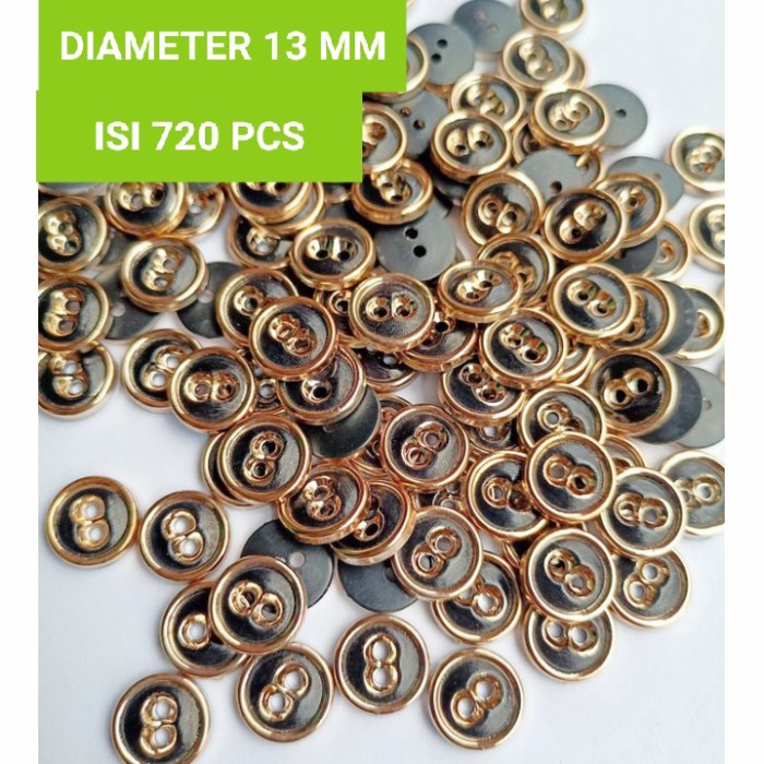 Jual Terlaris Kancing Kancing Baju Import Motif Mata List Gold 13 Mm ...