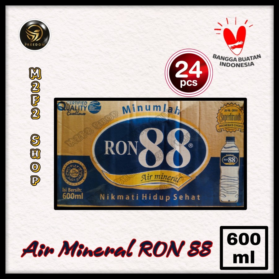 Jual Air Mineral Ron 88 Elite Tanggung Botol Pet - 600 ml (Kemasan ...