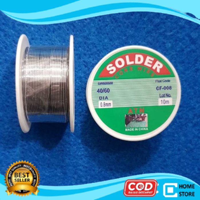Jual Timah Solder 10m Diameter 0.8mm Solder Wire Kawat Solder Murah ...