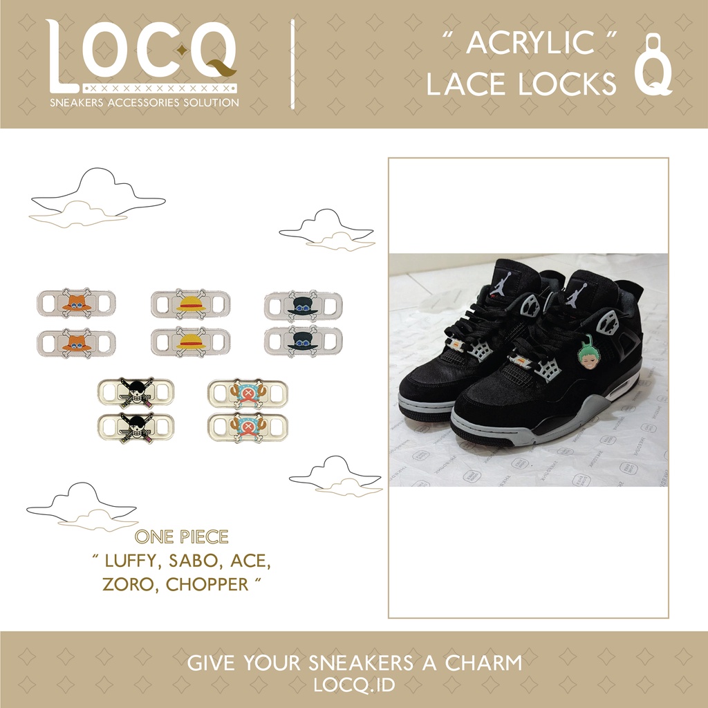 Jual Aksesoris Tali Sepatu Luffy Sabo Ace Chopper Zoro One Piece ...