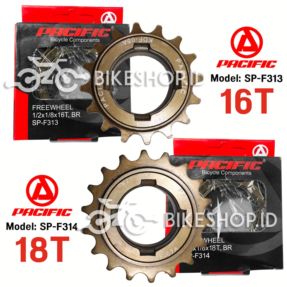 Jual FreeWheel Gear PACIFIC Sepeda 16T & 18T Roda Gigi / Kriwil / Friwil SP-F313 / SP-F314 ...