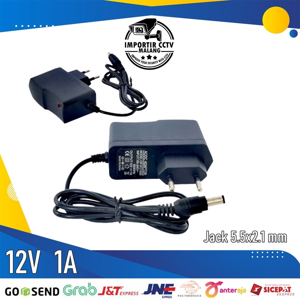 Jual Adaptor Camera CCTV 1 Ampere 12 Volt Adaftor 1A 12V - ICM | Shopee ...