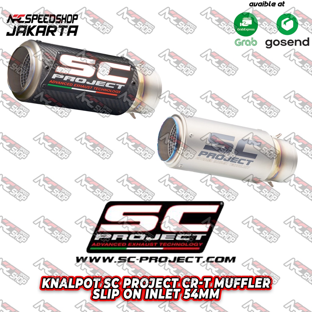 Jual Knalpot SC Project CR-T Muffler Slip On Inlet 54mm | Shopee Indonesia