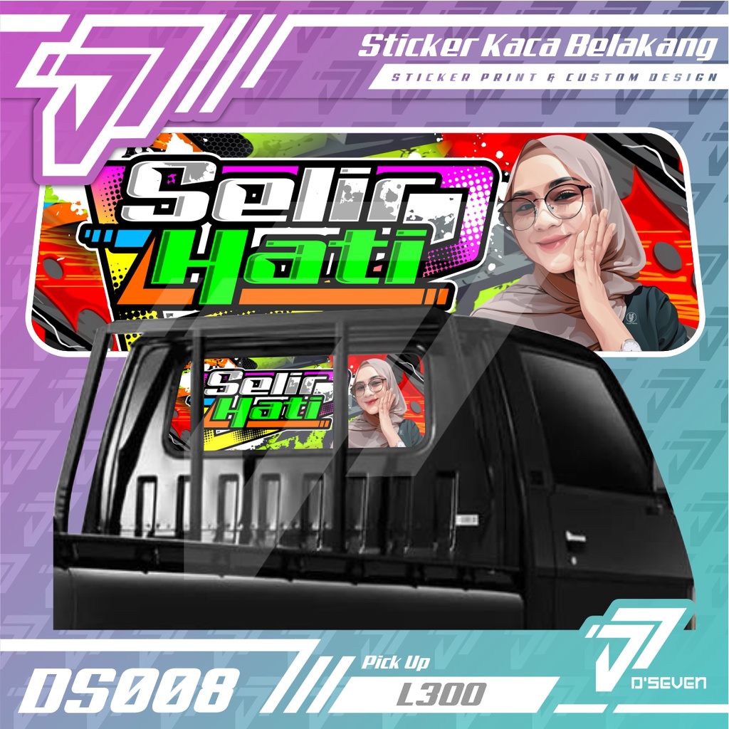Jual Stiker Kaca Belakang Custom Pick Up L300 Bisa Request Sticker ...