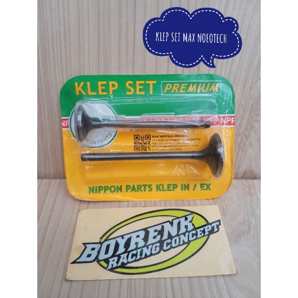 Jual KLEP SET PAYUNG KLEP VALVE SET IN/EX GL MAX NEOTECH (KCM) NPP - BOYRENK SURABAYA | Shopee ...