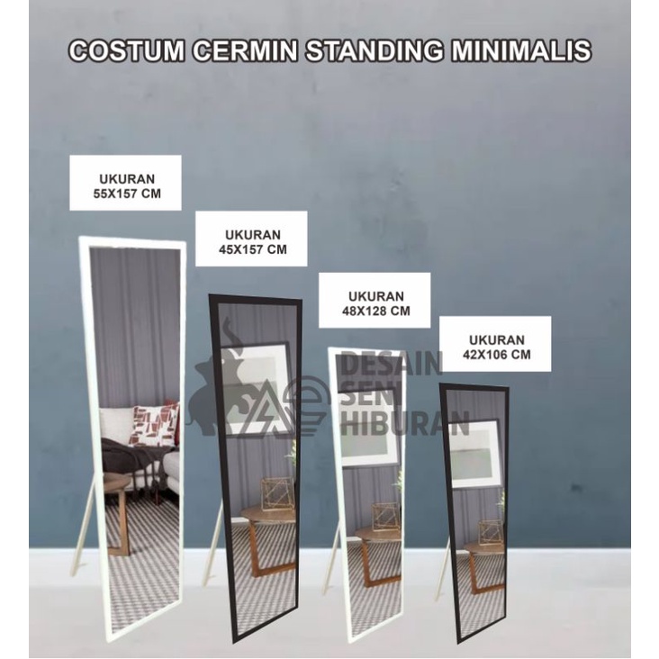 Jual cermin/cermin standing/cermin minimalis | Shopee Indonesia