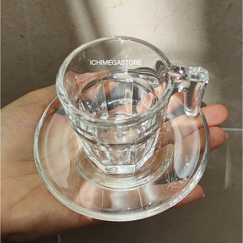 Jual Cangkir Kaca Set Crystal Clear Espresso shot Fine Tea Berkualitas ...