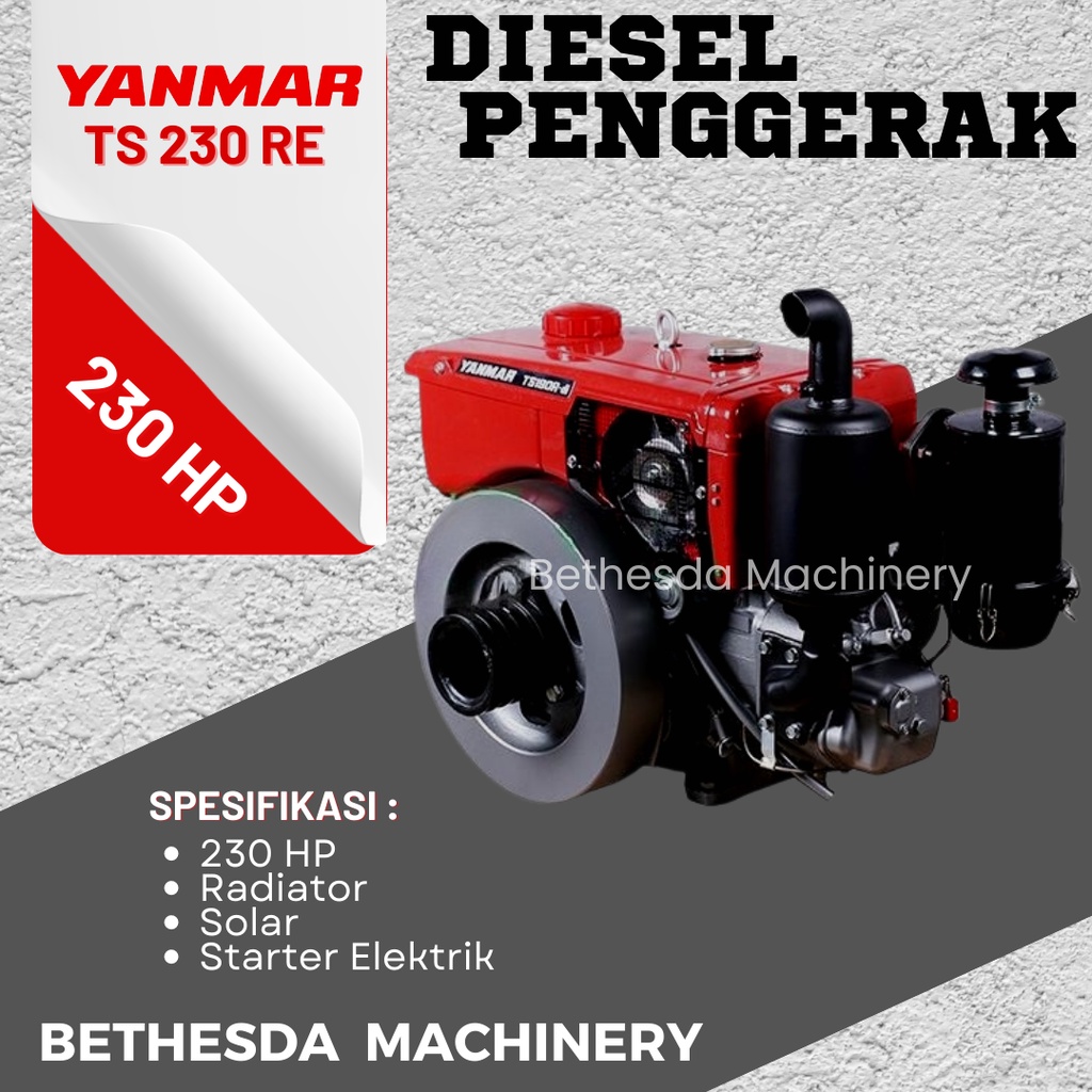 Jual Penggerak 23 HP / Mesin Diesel Yanmar Starter TS 230 RE engine Electric | Shopee Indonesia