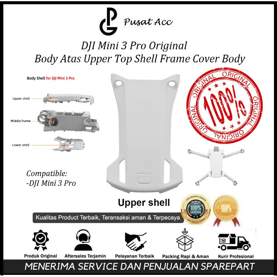 Jual Dji Mini 3 Pro Body Atas Upper Shell for Mini 3 Pro Body Upper Top ...