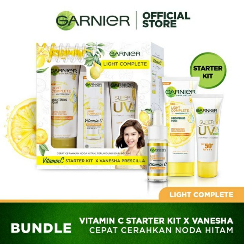Jual PAKET HEMAT Vitamin C Starter Kit ( cleanser, serum dan sunscreen ) | Shopee Indonesia