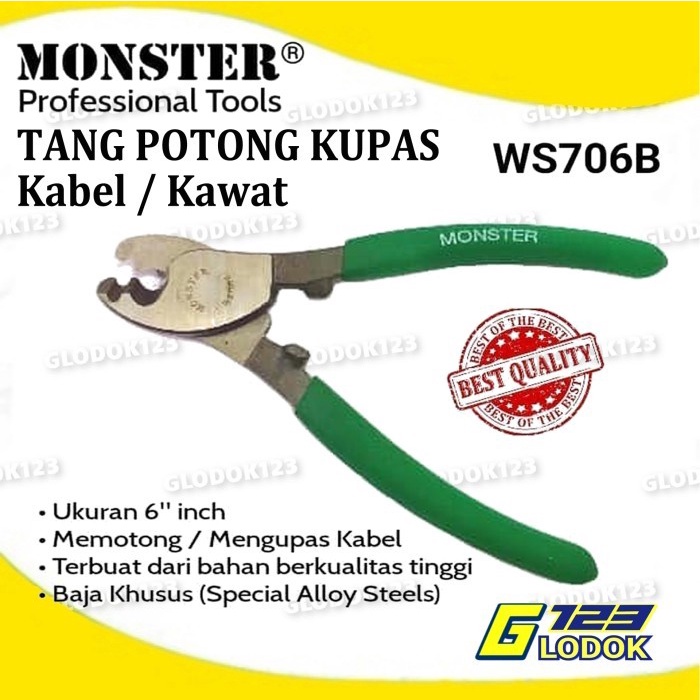 Jual Tang Potong 6 inch MONSTER MT-WS706B | Shopee Indonesia