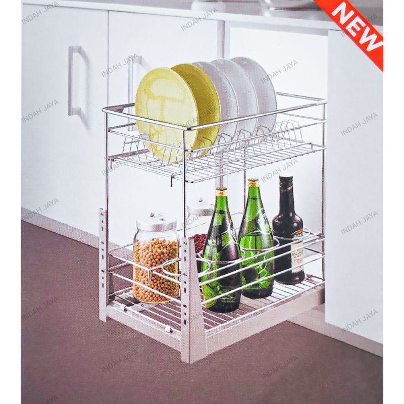 Jual Rak Piring Botol Gelas Bumbu Dapur Vitco SC 29021F SM Slow Motion ...