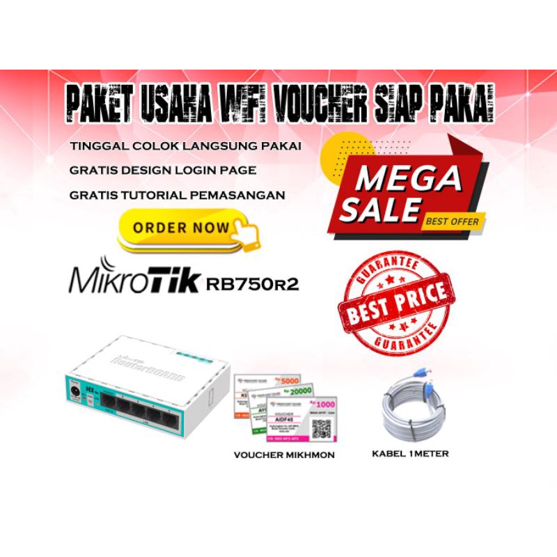Jual Mikrotik Rb750r2 Full Setting Hotspot Voucheran Rt Rw Net Shopee