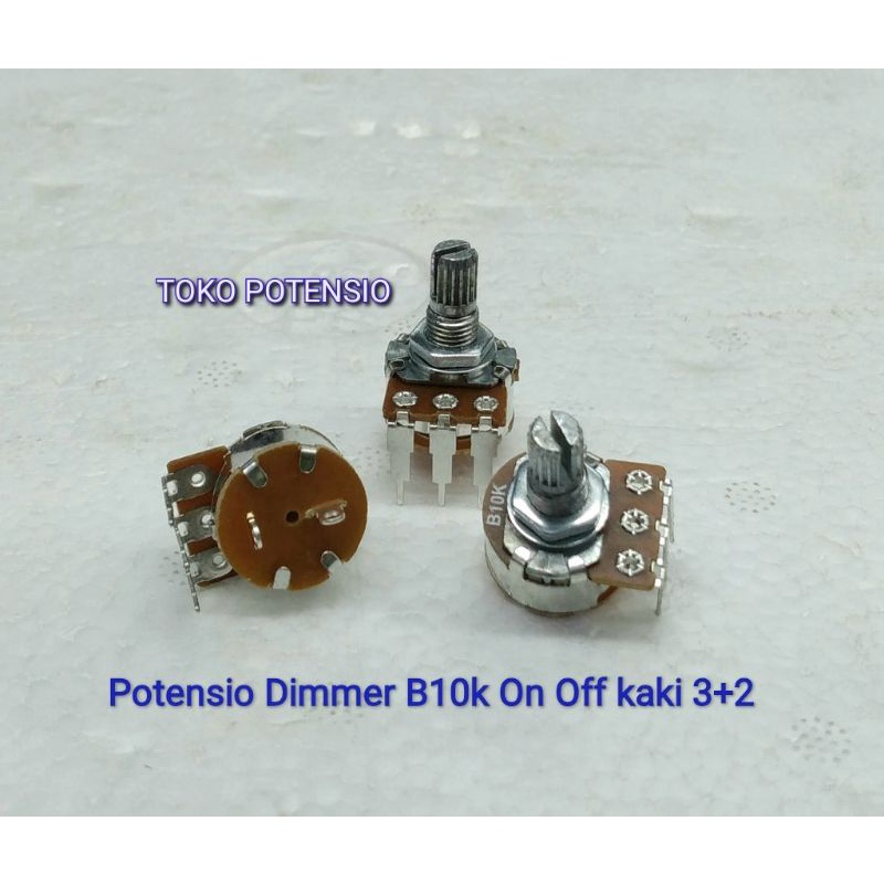 Jual POTENSIO DIMMER B10K ON OFF 3KAKI | Shopee Indonesia