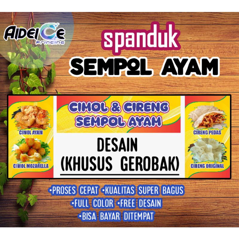 Jual [COD] spanduk sempol ayam free desain / custom | Shopee Indonesia