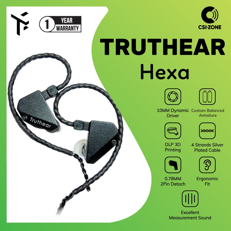 Jual TruthEar Hexa 1DD + 3BA Hybrid Driver In Ear Monitor Earphone | Shopee Indonesia